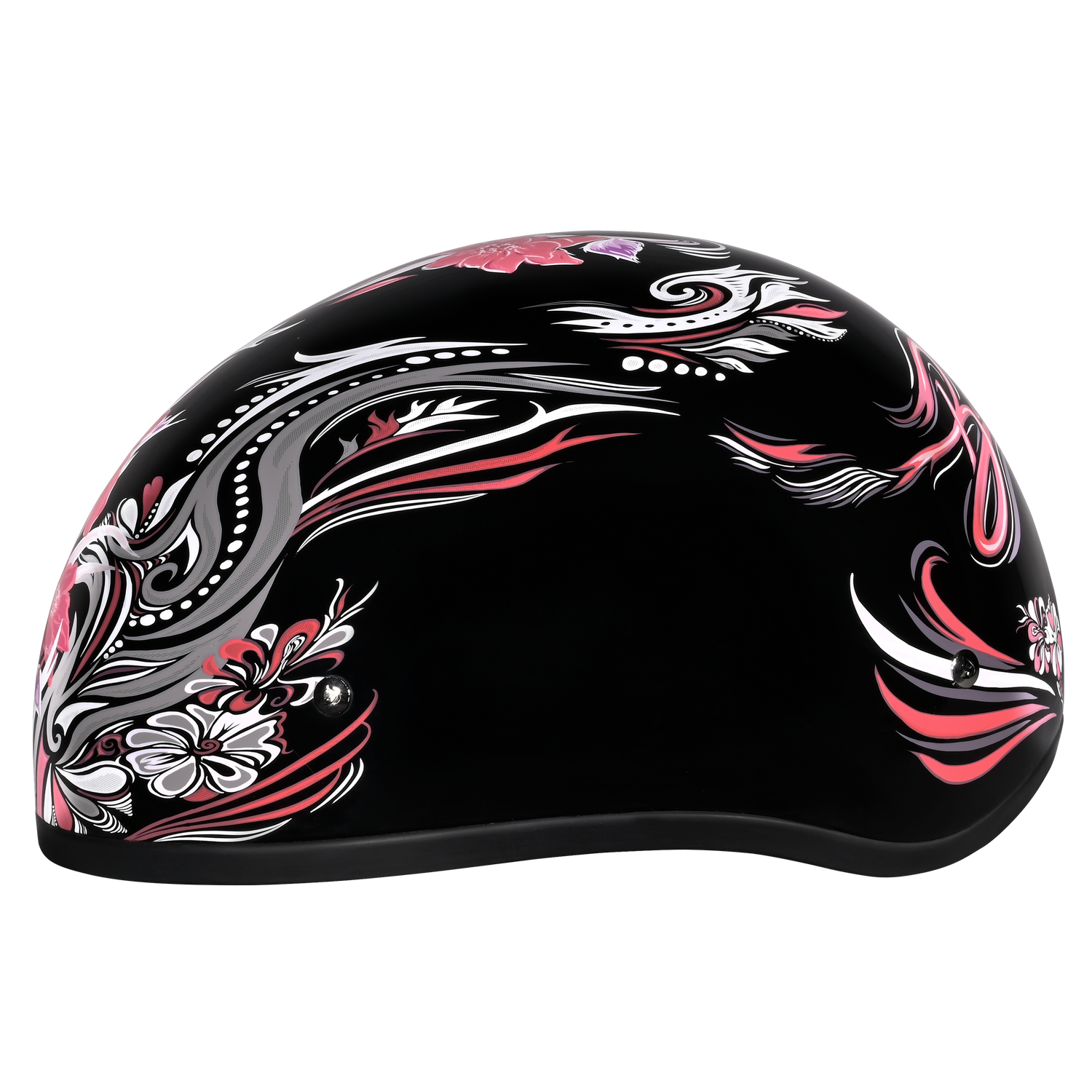 DOT Approved Daytona Motorcycle Half Face Helmet - Skull Cap Graphics ...