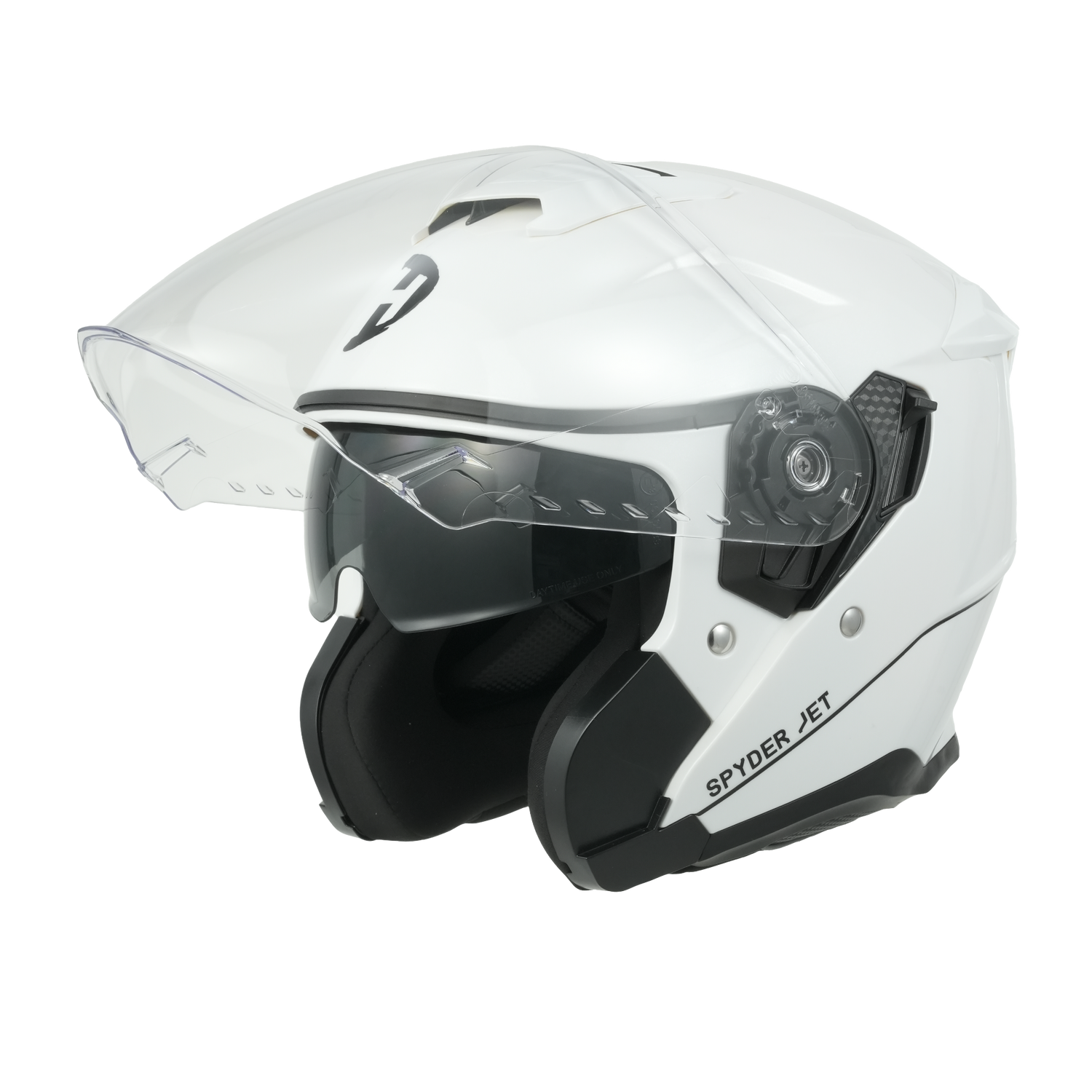 D.O.T. & ECE Daytona Spyder Jet- Hi-Gloss White – Daytona Helmets