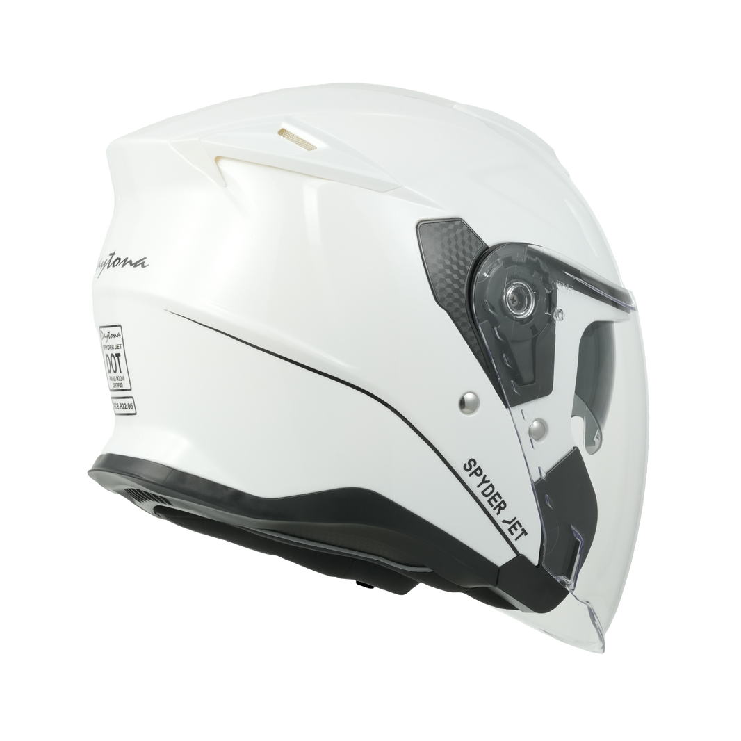 D.O.T. & ECE Daytona Spyder Jet- Hi-Gloss White – Daytona Helmets