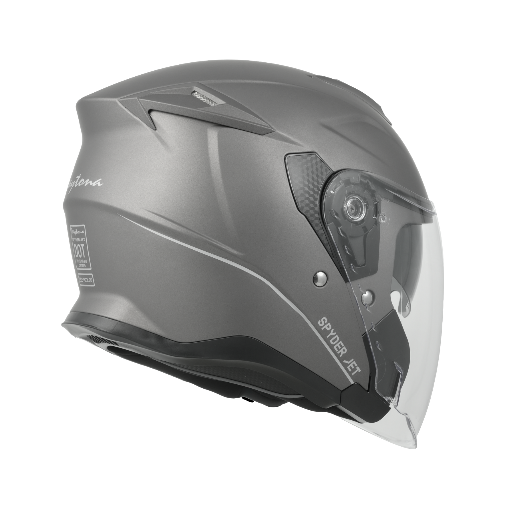 D.O.T. & ECE Daytona Spyder Jet- Gun Metal Grey Dull Metallic – Daytona ...